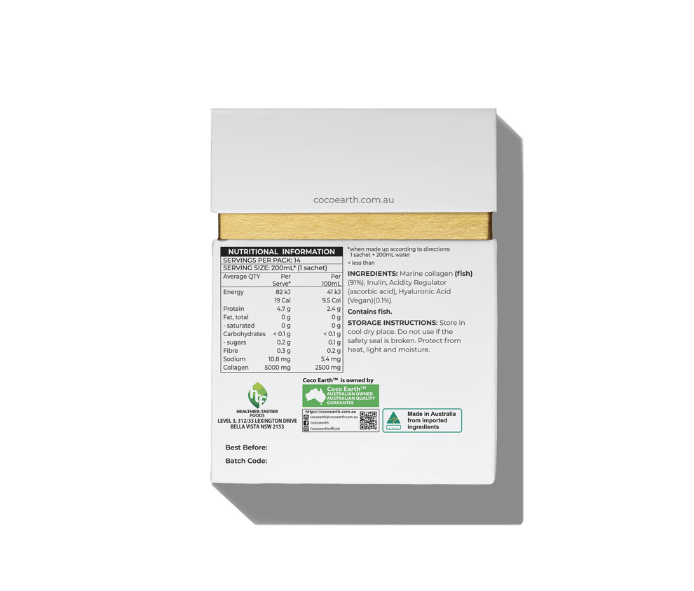 Marine Collagen 5000mg Sachets Unflavoured 14pk – Coco Health